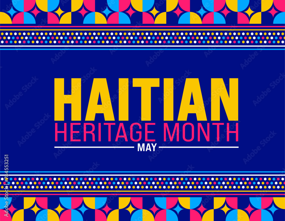May is Haitian Heritage Month background template. Holiday concept. use ...