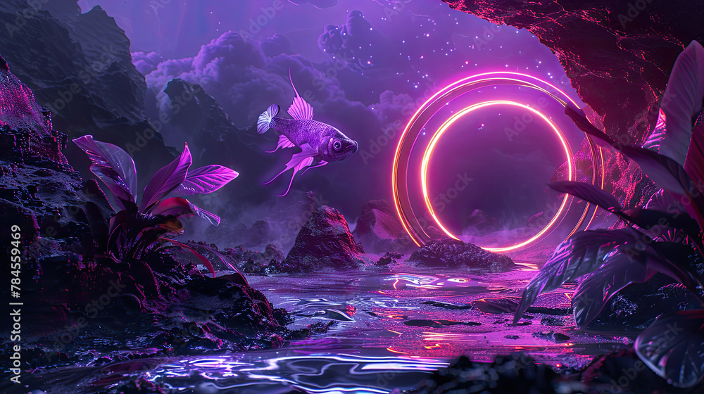 Sci fi modern futuristic An isolated abyss home to a dragon Siamese ...