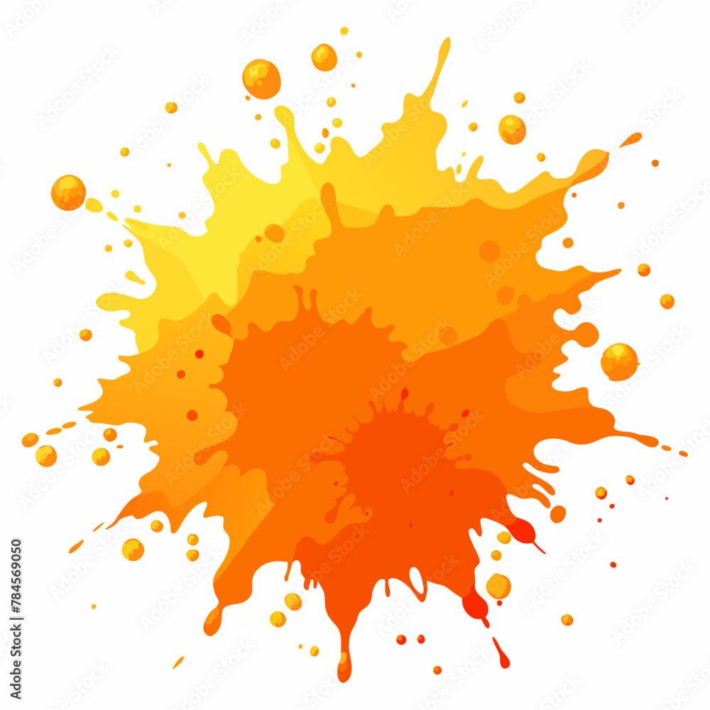 Orange color Watercolor Splash-"Vibrant Orange Watercolor Splash ...
