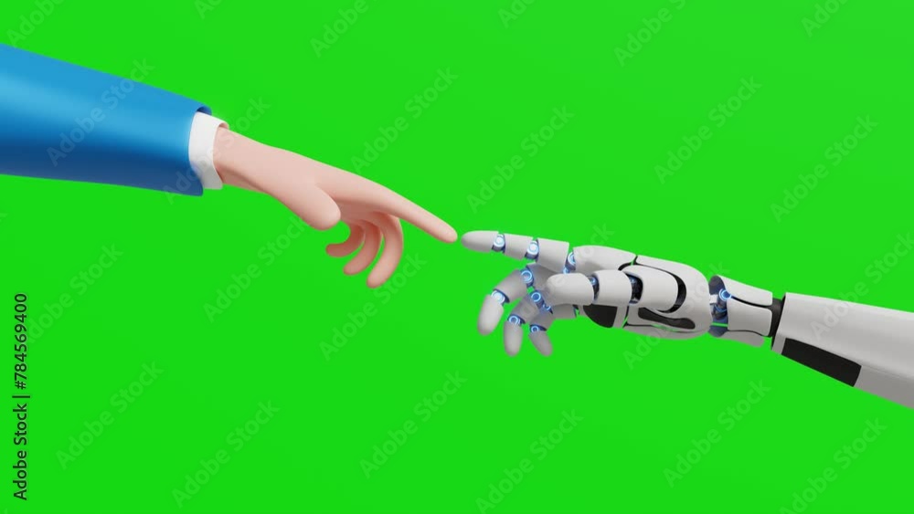 Future of AI concept. Cyborg and human unity. Development of AI ...