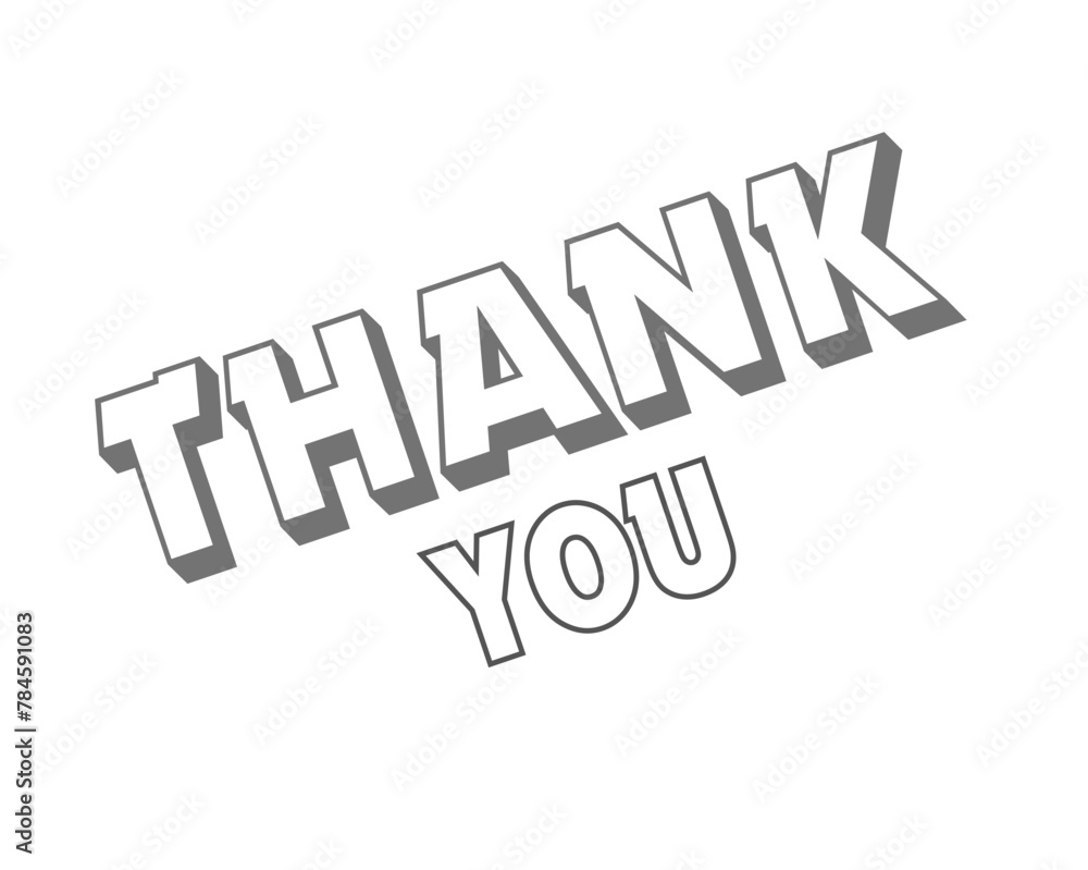 Thank you text vector icon. This is isolated in white background. Stock ...