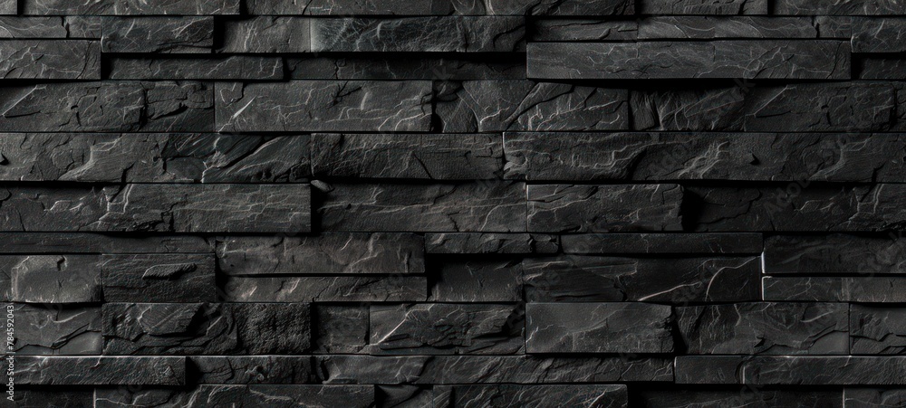 Black brick wall dark stone texture.,Black stone wall background texture, black block marble ...