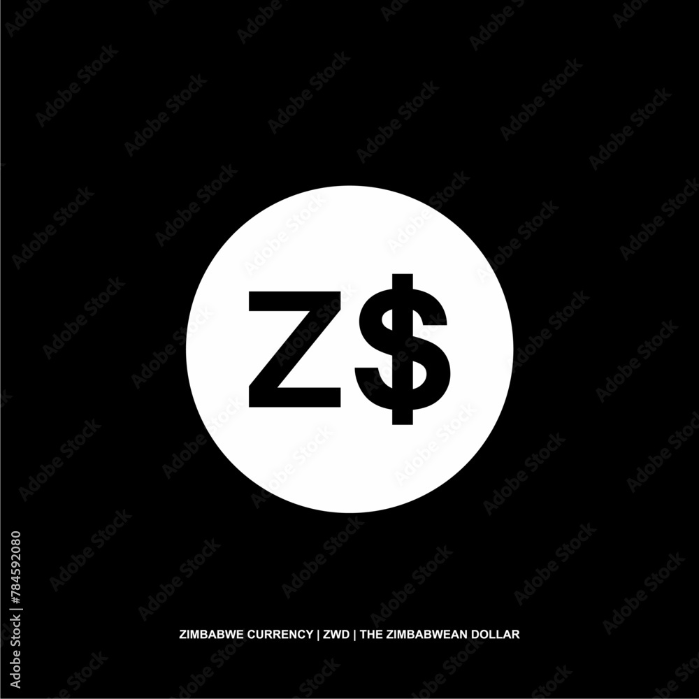 Zimbabwe Currency Symbol, The Zimbabwean Dollar Icon, ZWD Sign. Vector ...