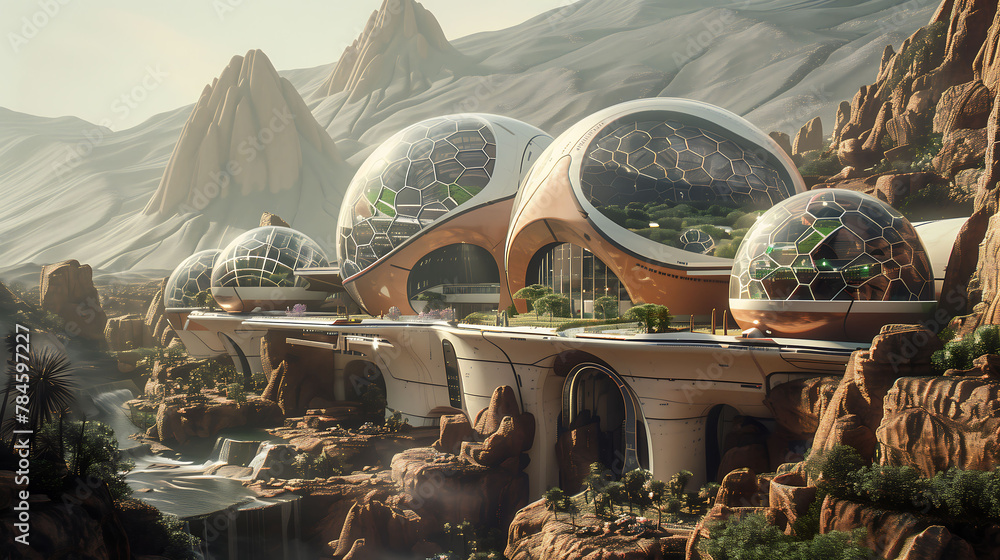 planet outpost colony, Living modules for the conquest of space, space ...