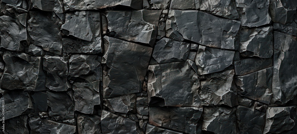 Black brick wall dark stone texture.,Black stone wall background texture, black block marble ...