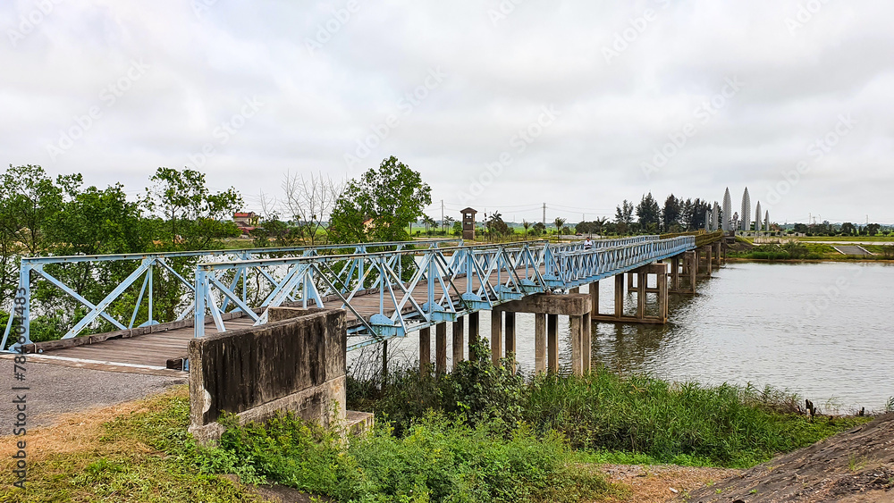 Hien Luong Bridge Relic In Quang Tri Province, Vietnam. Hien Luong Bridge Was The Boundary ...