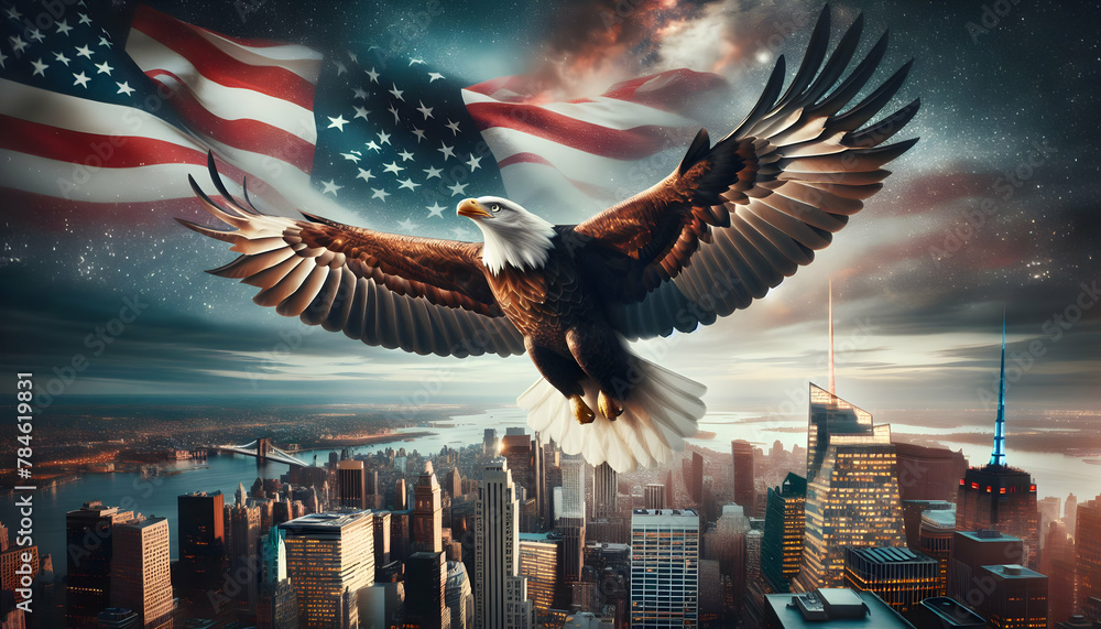 Independence Day Eagle Flight: A Stunningly Realistic Photo Symbolizing ...