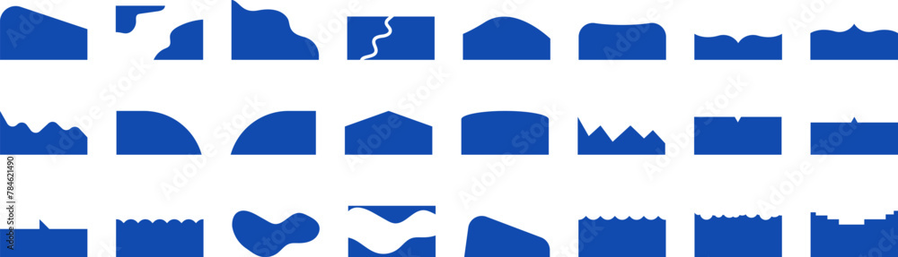 Website header, web page divider shapes. Design Element for Top, Bottom ...