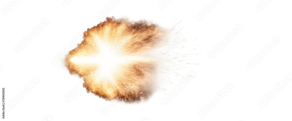 Muzzle flash effect on isolated with transparent concept Stock ...