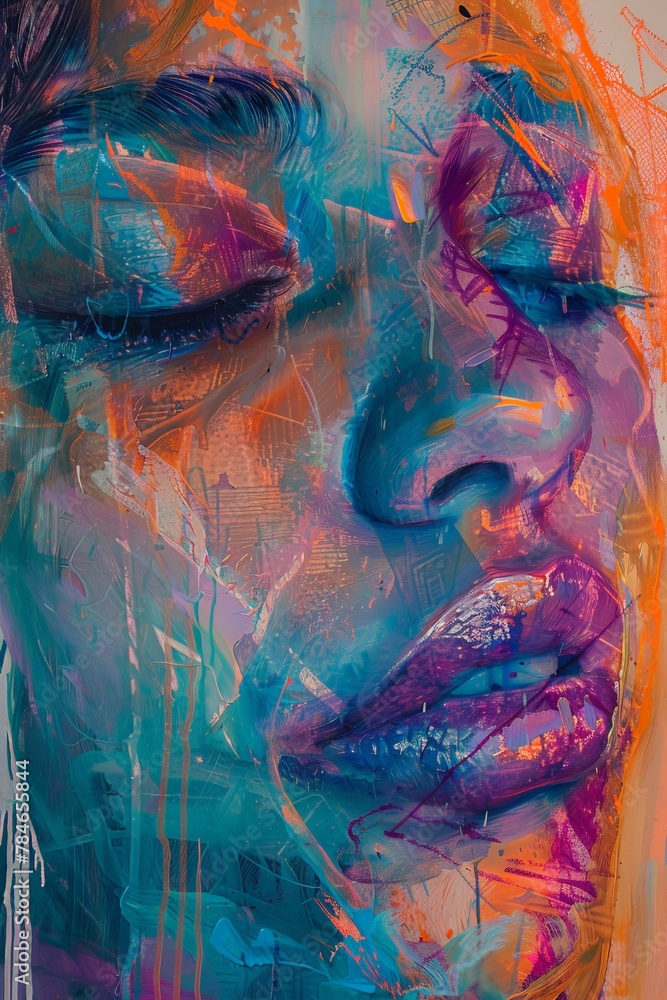 The complex interplay of emotions on a woman's face as she navigates ...