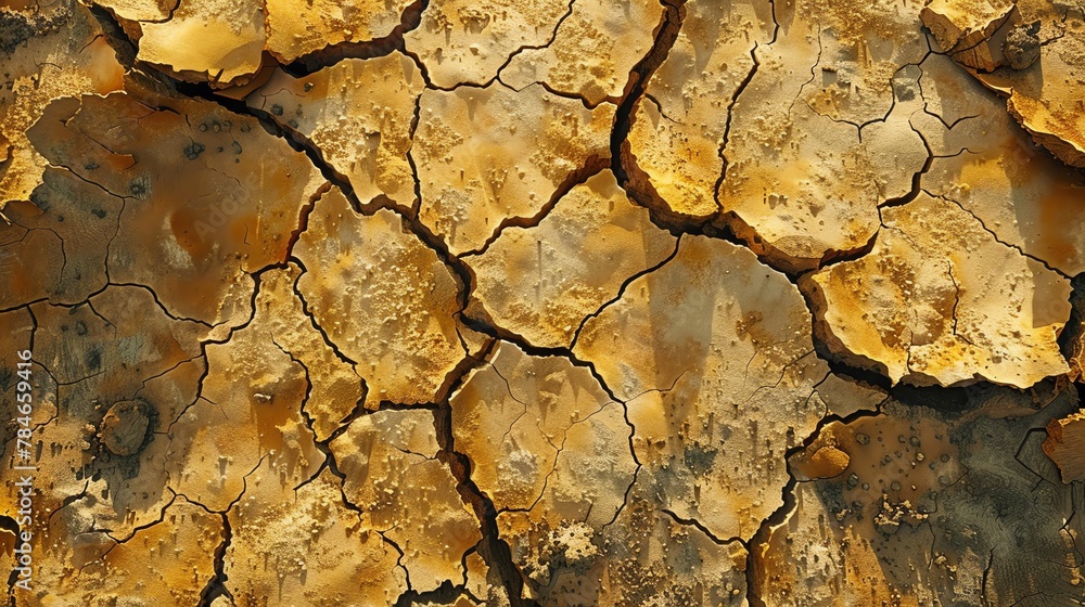 Cracking Soil, capturing the harsh reality of arid landscapes where the ...