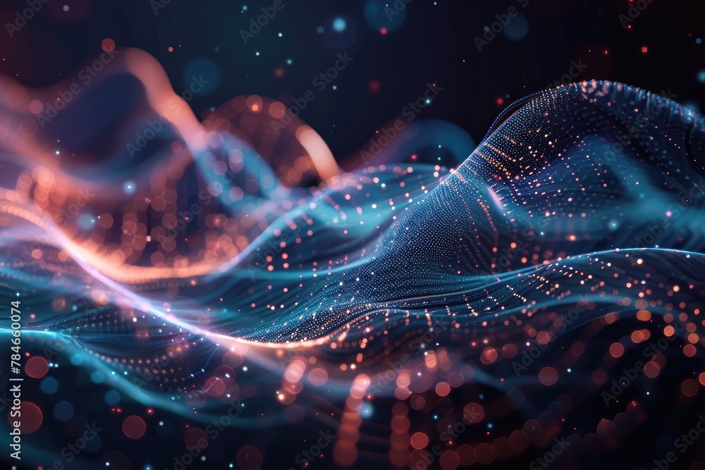 Visual concept of an abstract technology background featuring dynamic ...