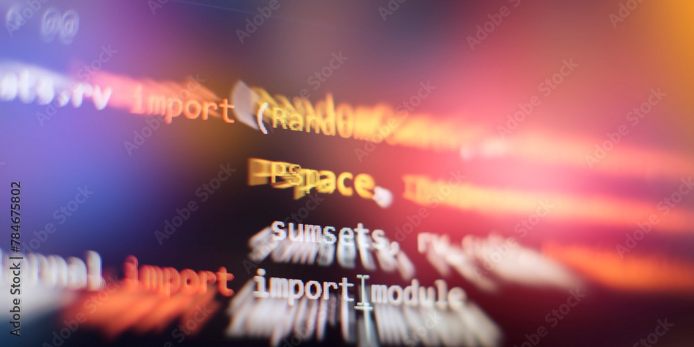 Coding Script Text On Screen Notebook Closeup Photo Running Computer Data Programming Stock