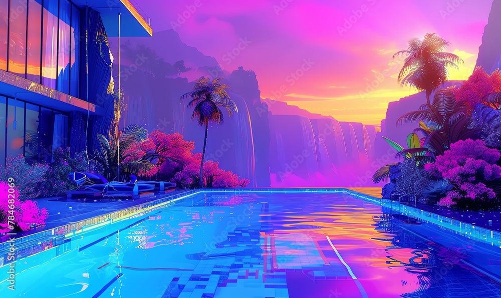 Ilustrace „Transform the concept of a dreamy panoramic pool into a ...