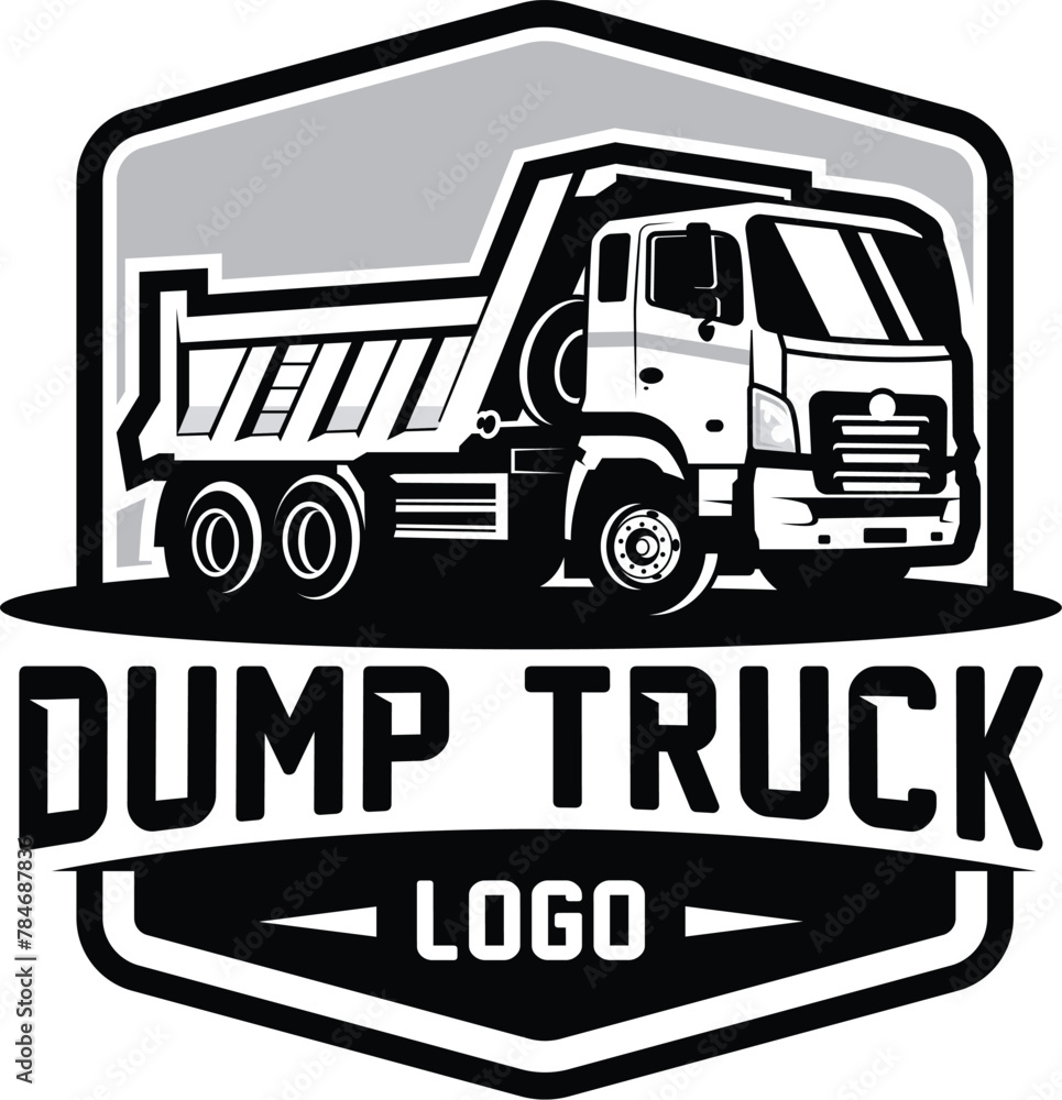 dump truck template logo design Stock Vector | Adobe Stock
