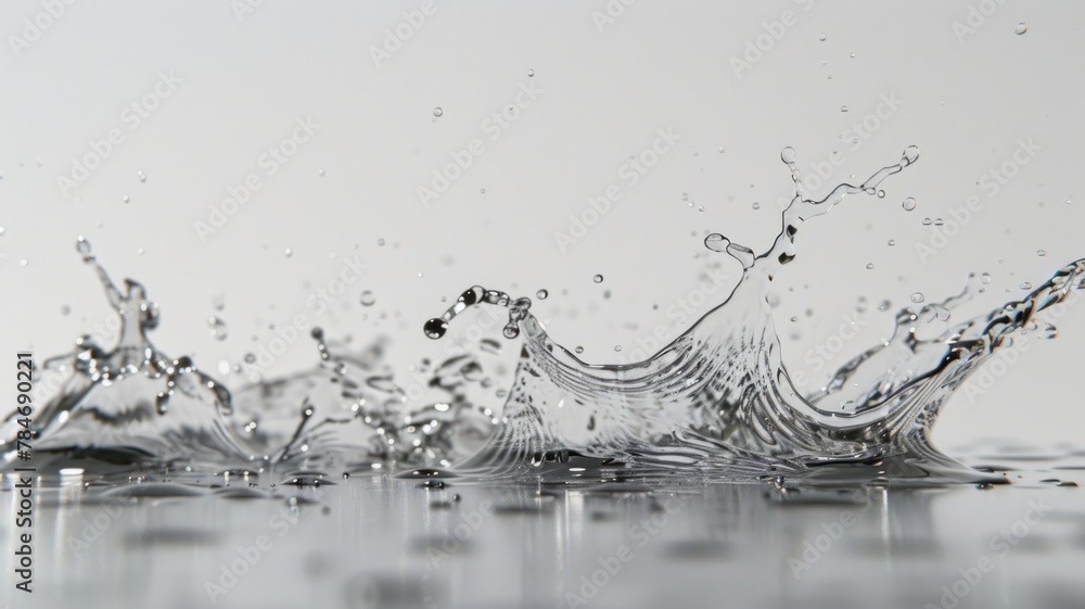Dynamic water splash on a reflective surface - High-speed capture of a ...