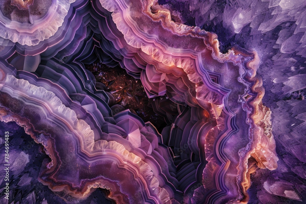 A high-resolution image showcasing the intricate details and purple ...
