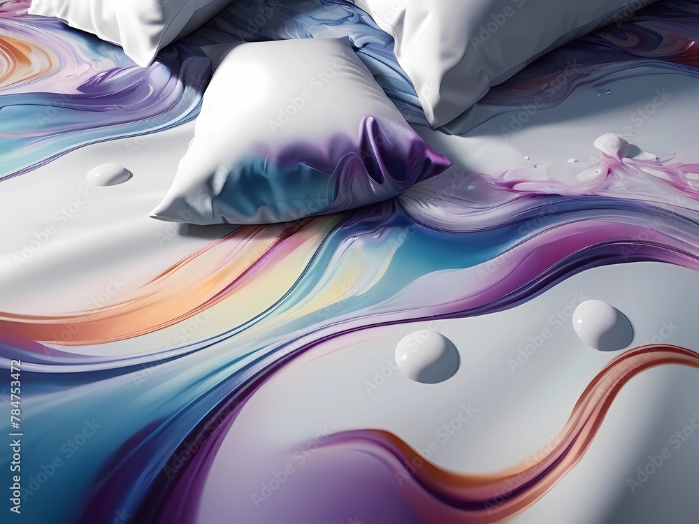 Abstract allover hand drawing style water color effect design pattern ...