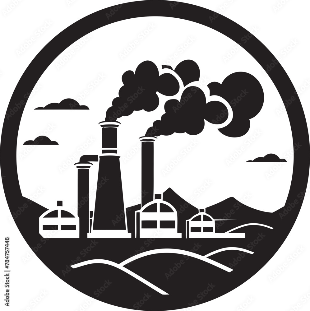 EcoEmit Clean Emissions Logo Icon Carbon Clean Chimneys Vector Emblem ...