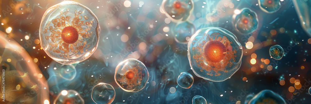 Enigmatic Micro-Universe: Sparkling Cellular Constellations. An awe ...