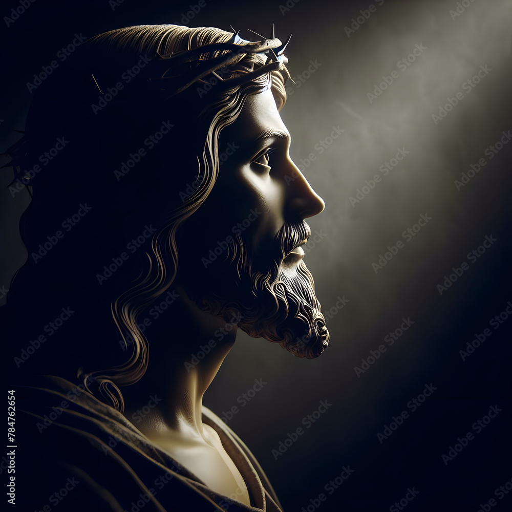 Jesus Christ crucified image Stock Illustration | Adobe Stock