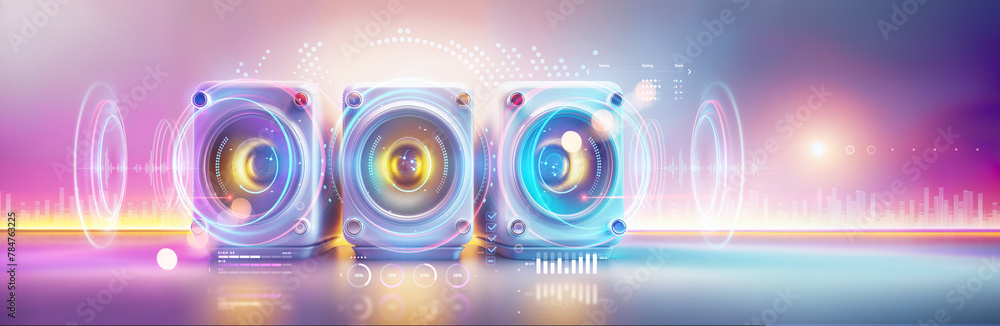 Foto de generic design of loudspeakers for music and sound surround ...