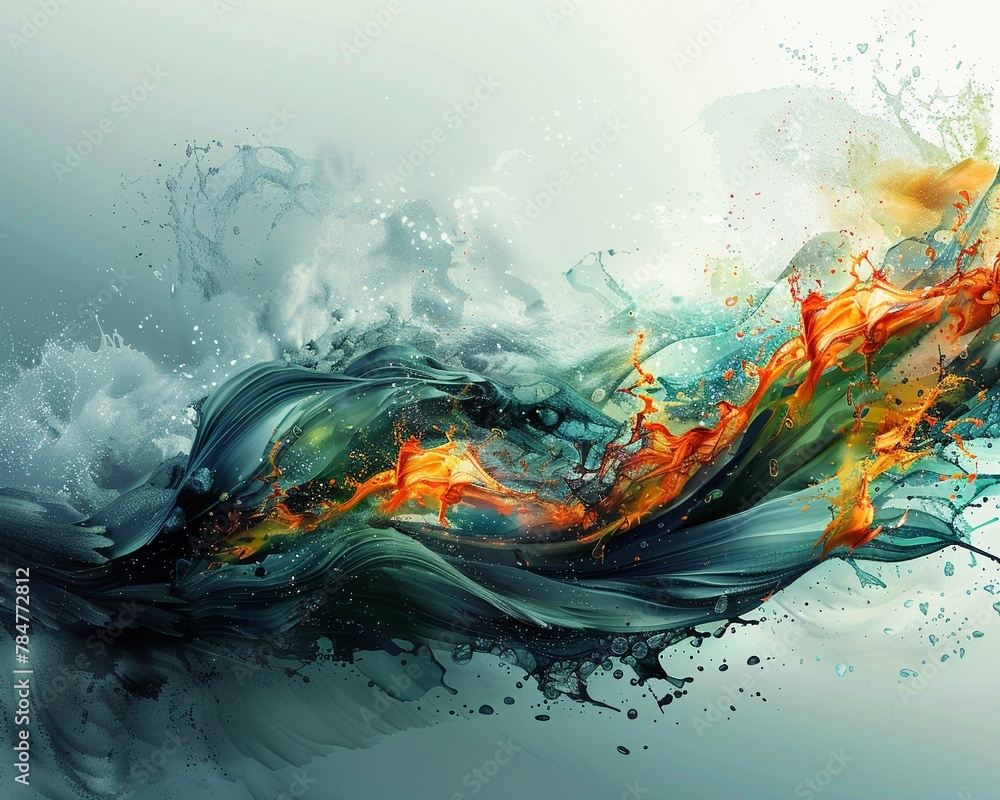 An instant shown as a splash across reality, warping perceptions ...