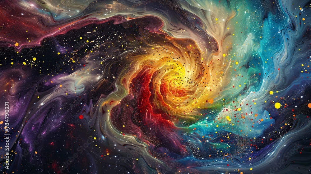 Abstract Oil Painting effect background, Cosmic and Galactic Themes ...