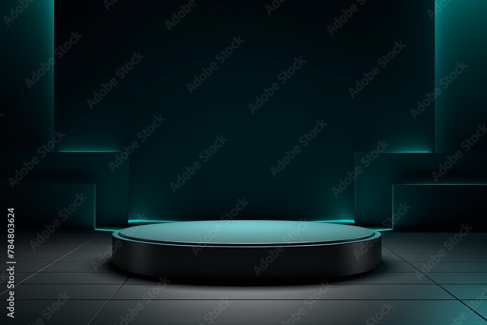 Cyan vector background, thin lines, simple shapes, minimalistic style ...