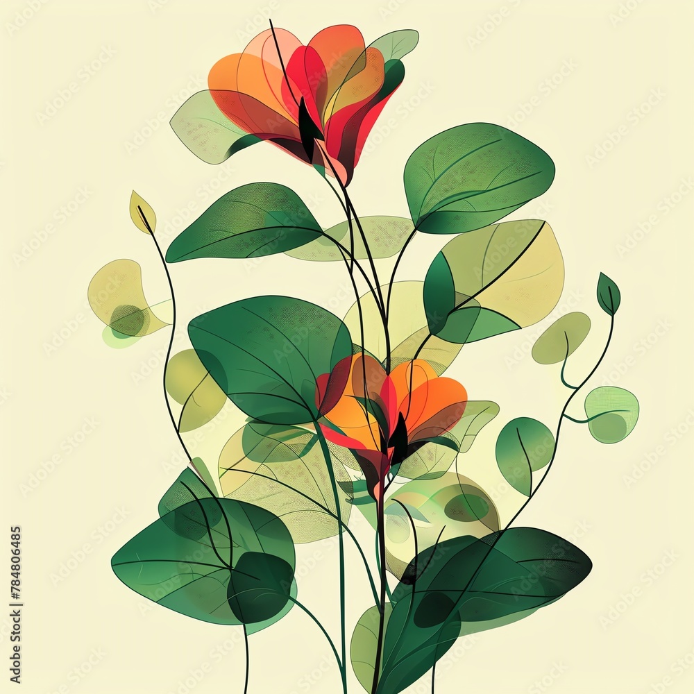 Craft a unique representation of Bacopa monnieri extract in a stylized ...