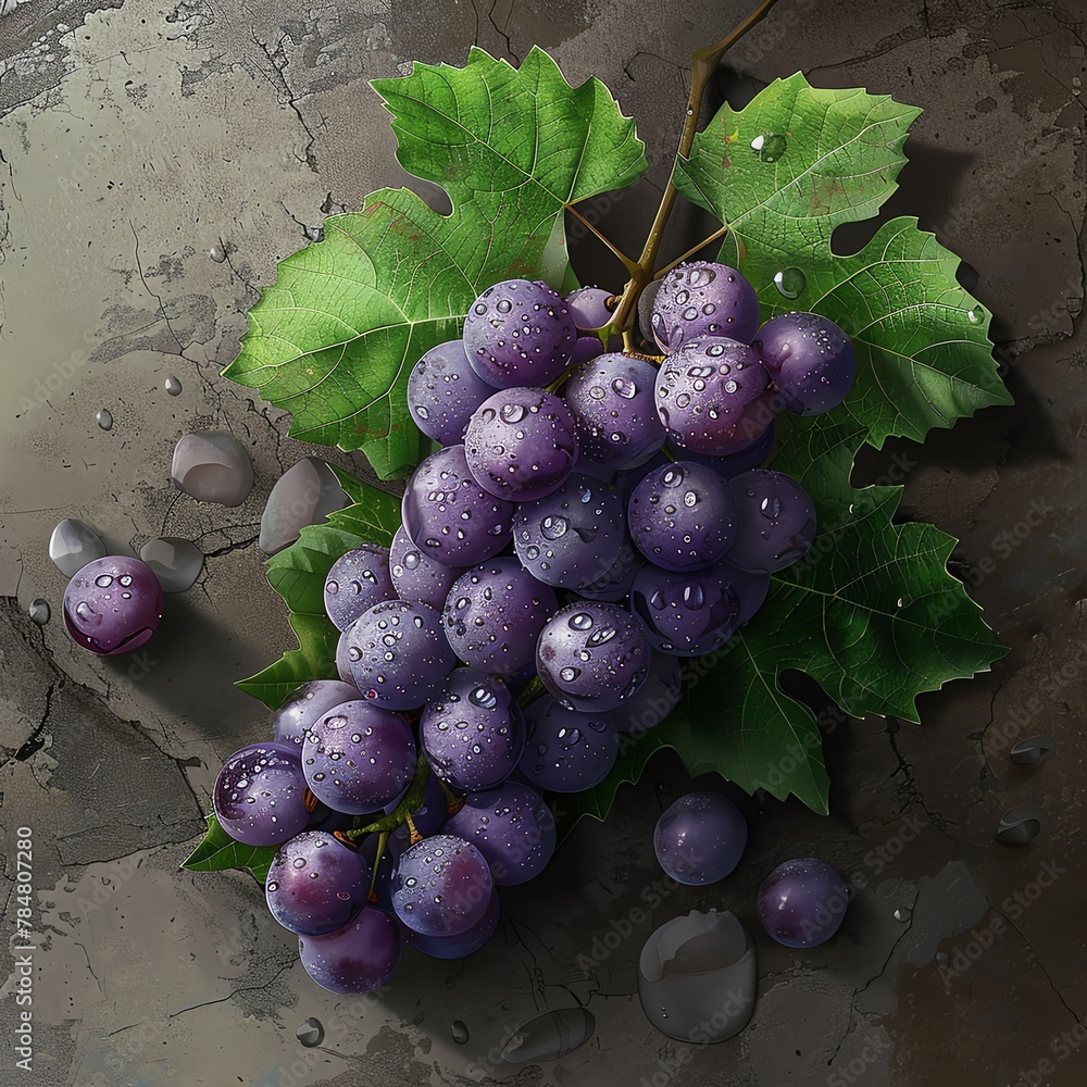 Illustrate grape seed extract in a digital photorealistic style from a ...