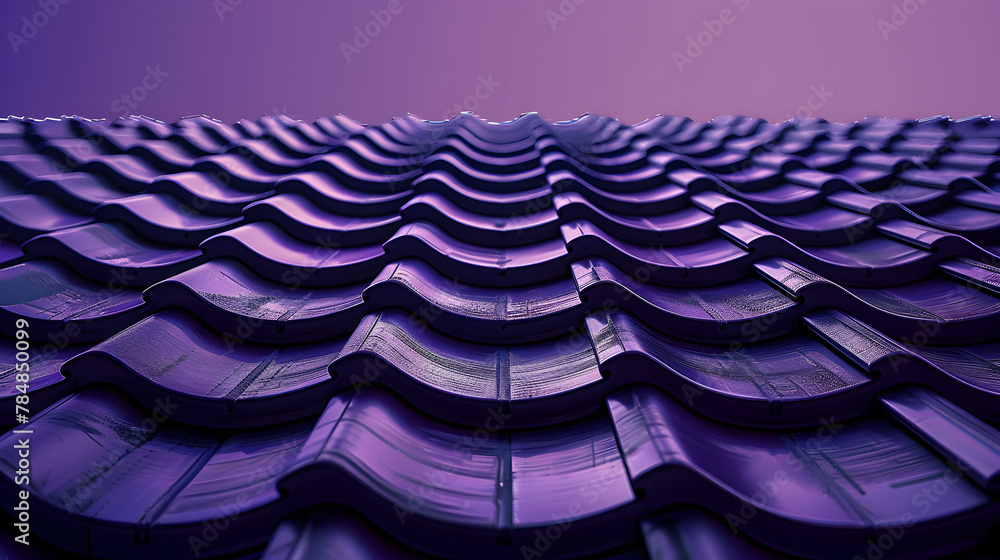Violet Dreams: A Detailed Close-Up of a Majestic Roof Covered in Purple ...