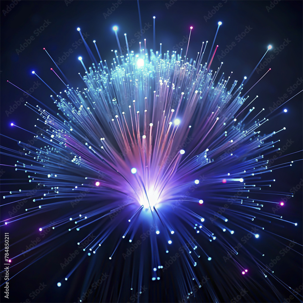 Fiber optical network cable, abstract technology background. Vector ...