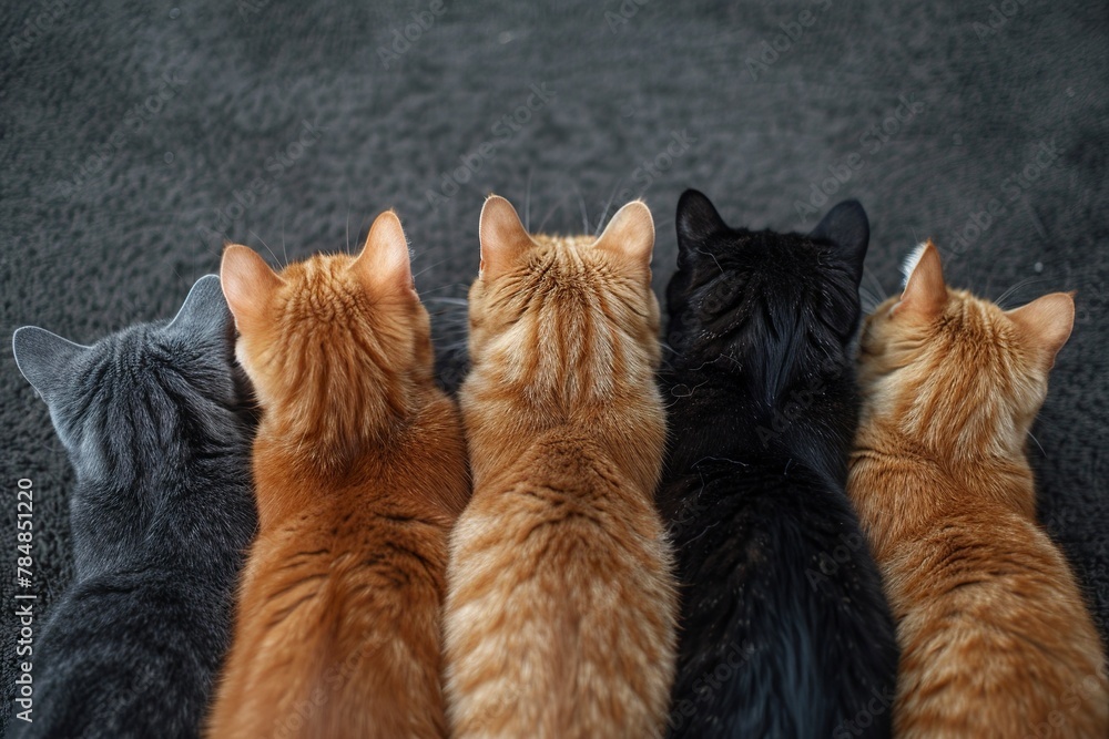 Cats on their backs in casual grace and innate independence. Cats on ...