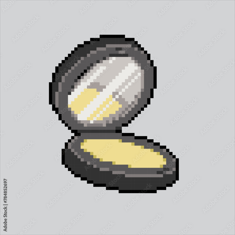 Pixel art illustration Make Up Face Powder. Pixelated Face Powder ...