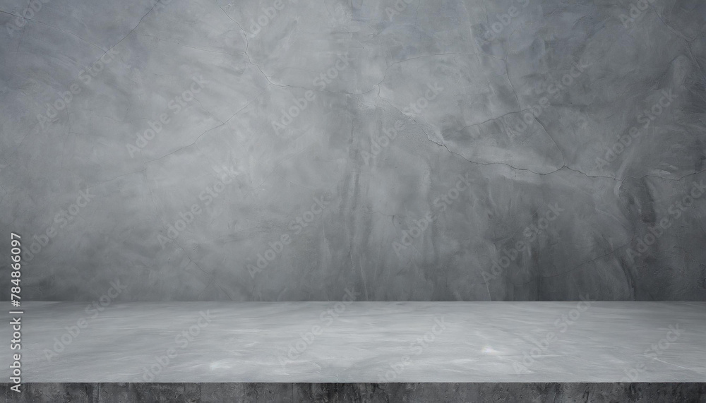 Empty Gray Wall Room interiors Studio Concrete Backdrop and Floor ...