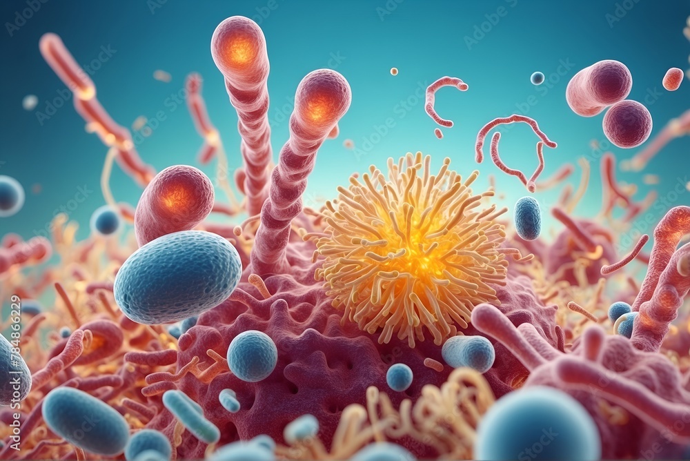Abstract bacteria, probiotics, gram positive bacteria bacteria and ...