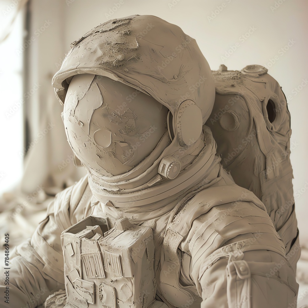 Capture the essence of exploration and introspection by sculpting a ...