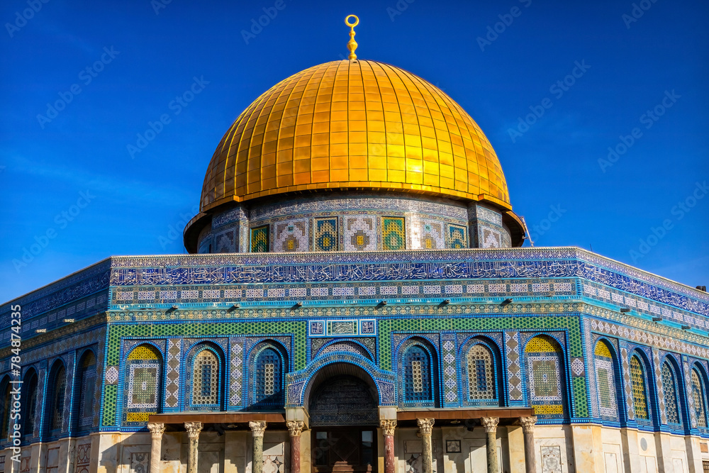 Dome of the Rock Islamic Mosque Temple Mount Jerusalem Israel Stock ...