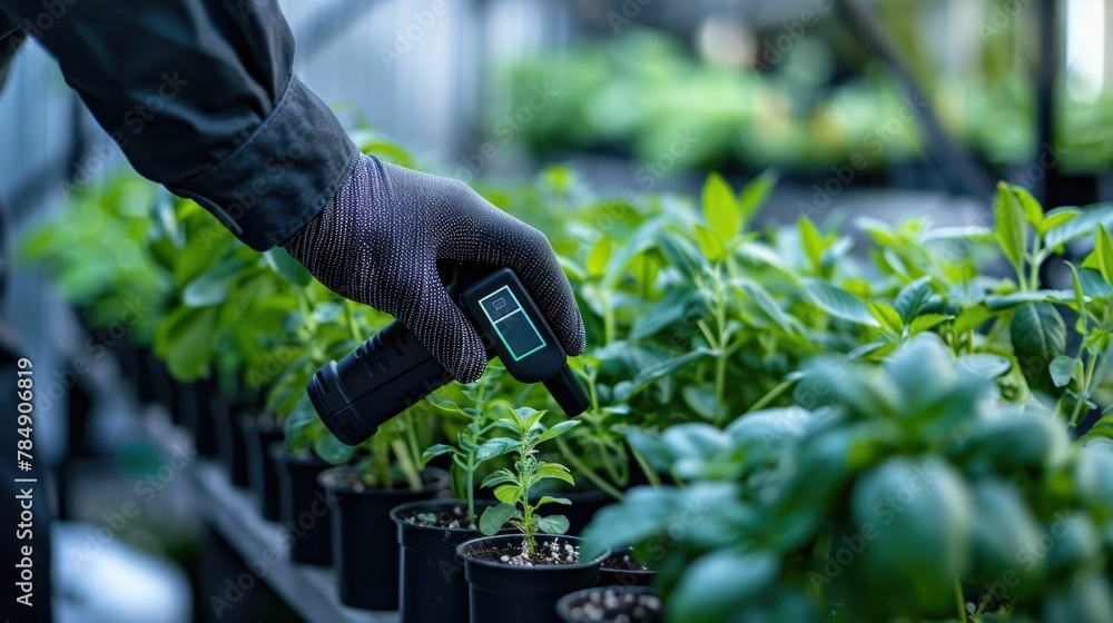 Handheld plant health scanners used to detect diseases and deficiencies ...