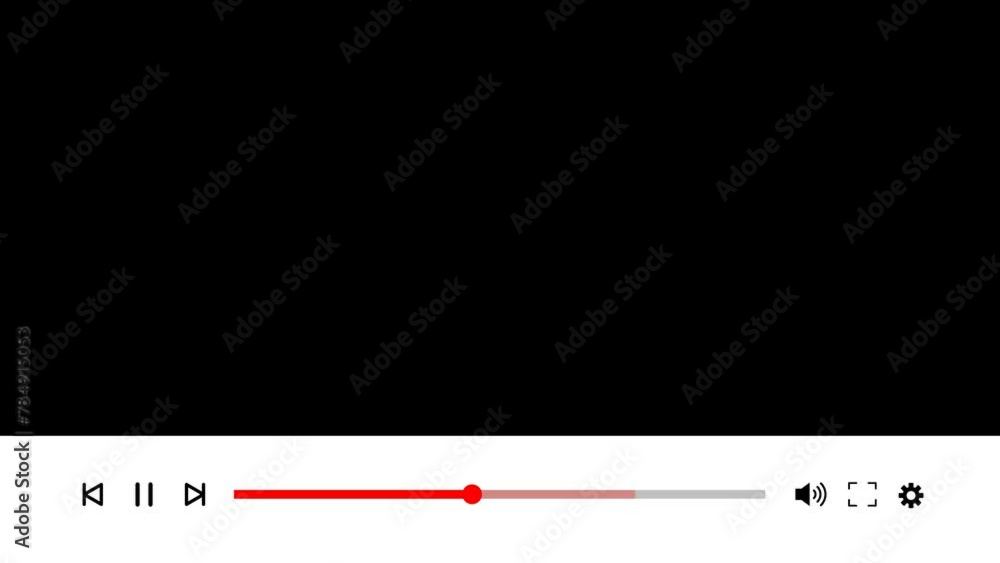 Vidéo Stock Media player progress bar animation, Online player ...