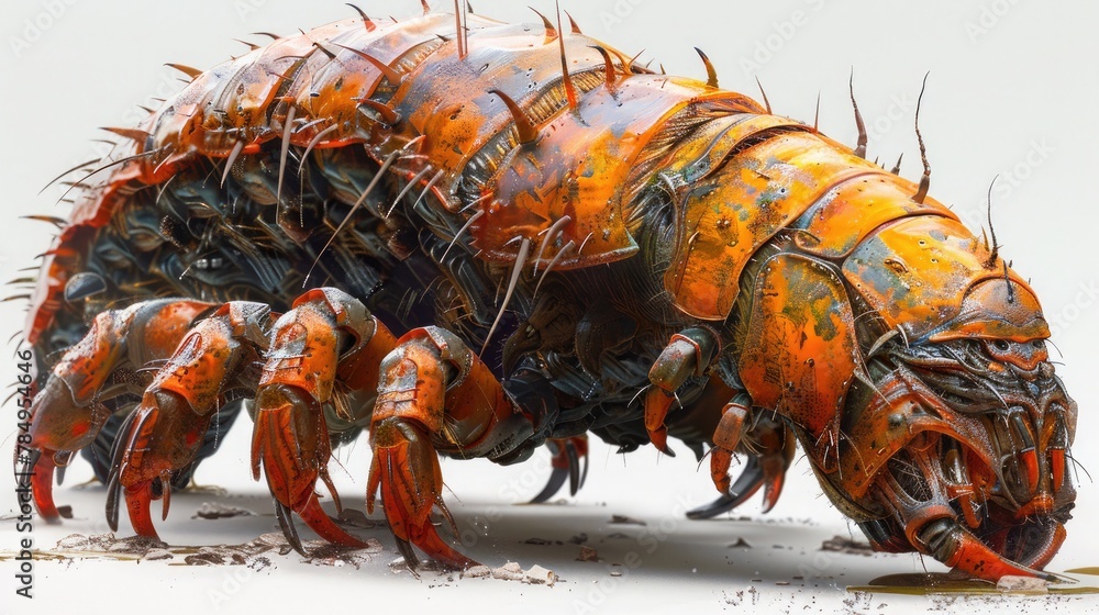 Centipede defending its territory from intruders, its venomous bite ...