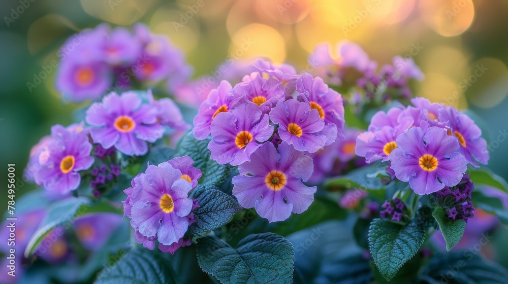 Purple lantana plants, scientifically classified as Lantana ...