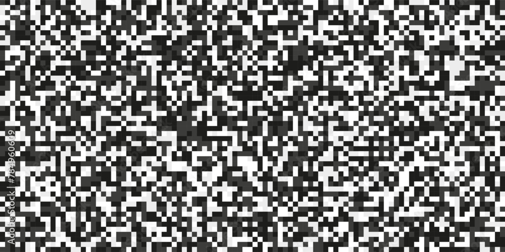 Pixel Art Television Black and White grainy noise effect Background ...