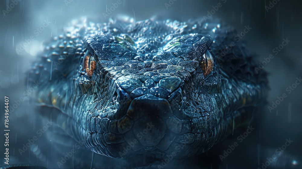 Ancient Serpent From another world. Shrouded in a sinister aura of ...