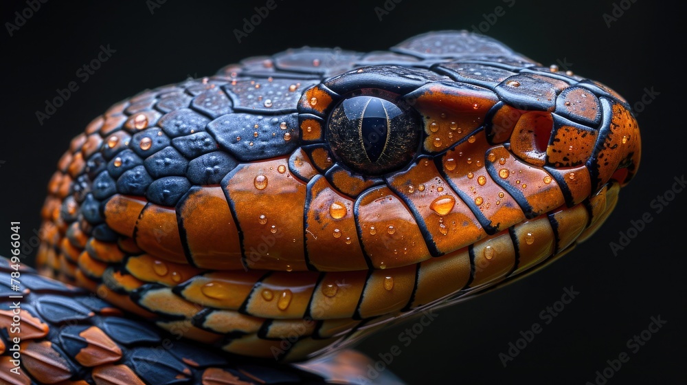 Enigmatic Indian Spectacled Cobra, Its Hood Displaying Intricate ...