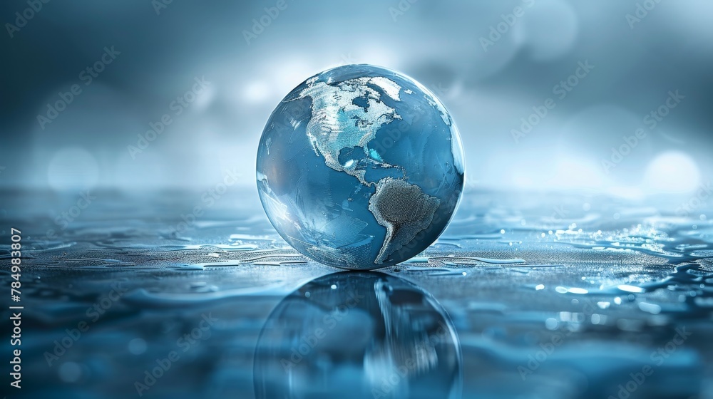 Globe Icons: A photo of a globe icon used as a watermark on digital ...