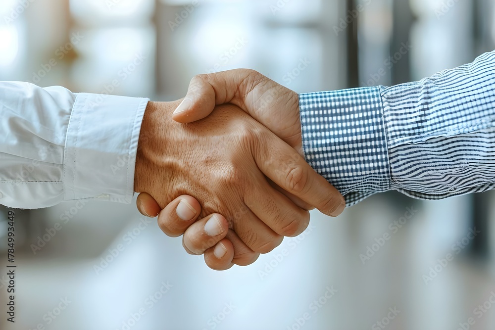 Sealing Success: Handshake of Agreement in a Modern Office. Concept ...