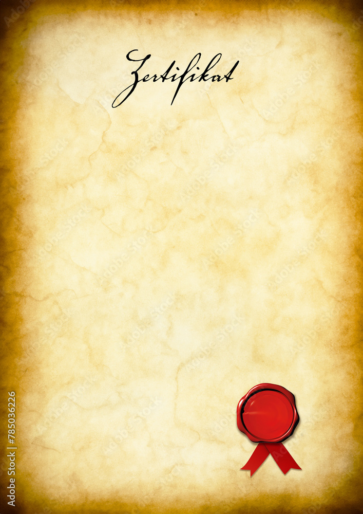 Papier A4 Papyrus Pergament alt Vintage handgeschöpft gelb braun mit ...