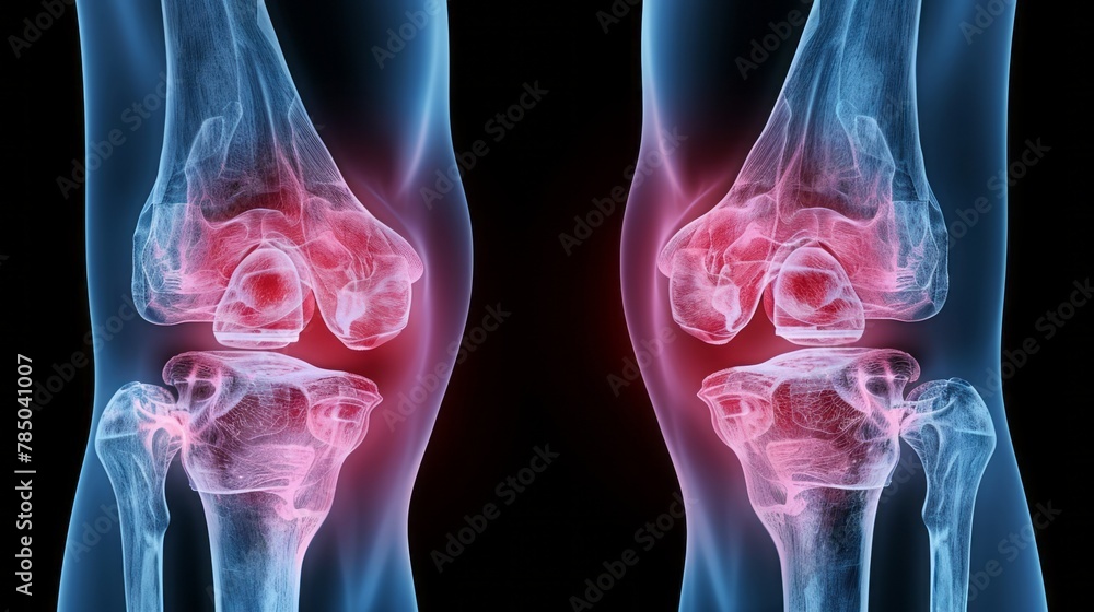 Knee x ray after car accident in orthopedic unit inside trauma hospital ...